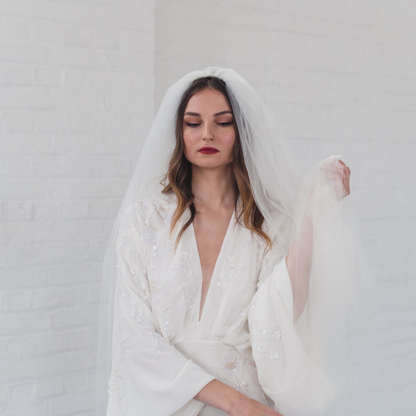 JOY Single tier veil extra full width Blossom Bluebird